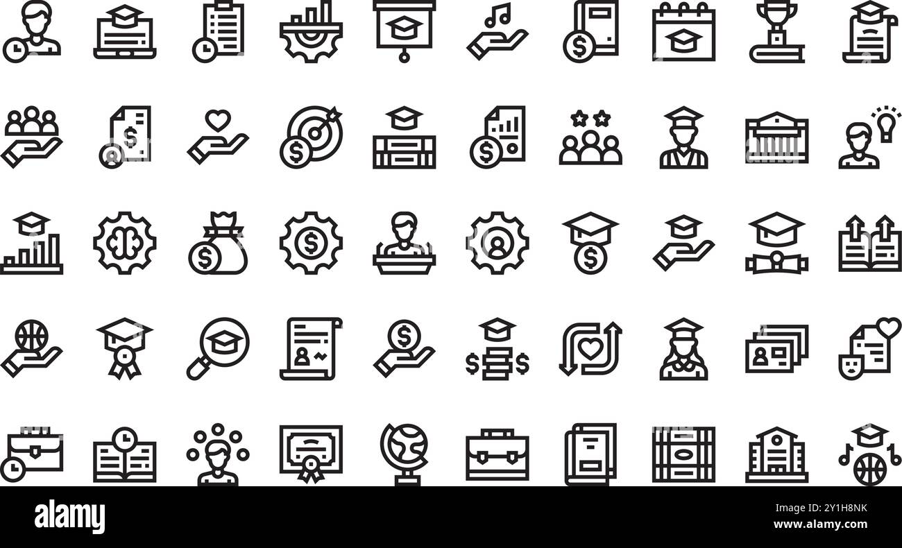 Scholarship icons High-Quality Vector Icons Collection with Editable ...