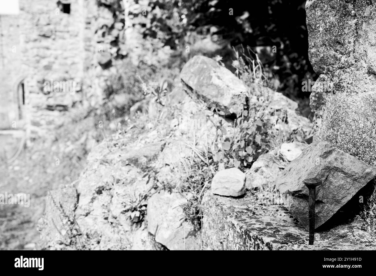 Old Campomaggiore, ghost village, Potenza, Basilicata, Italy Stock ...
