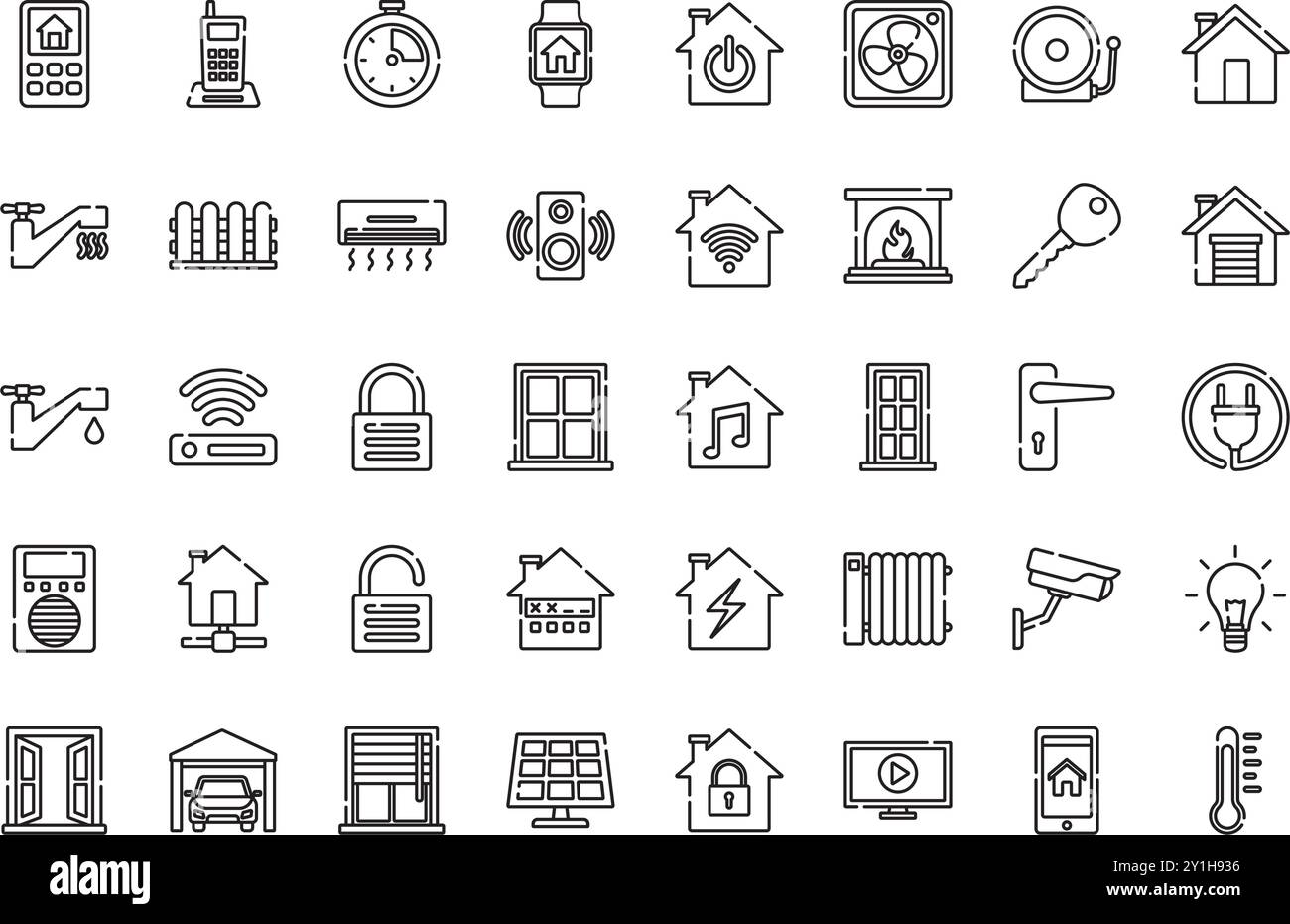 Home automation icons High-Quality Vector Icons Collection with ...