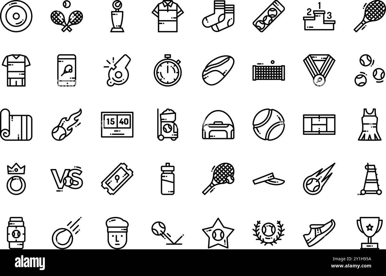 Tennis icons High-Quality Vector Icons Collection with Editable Stroke ...