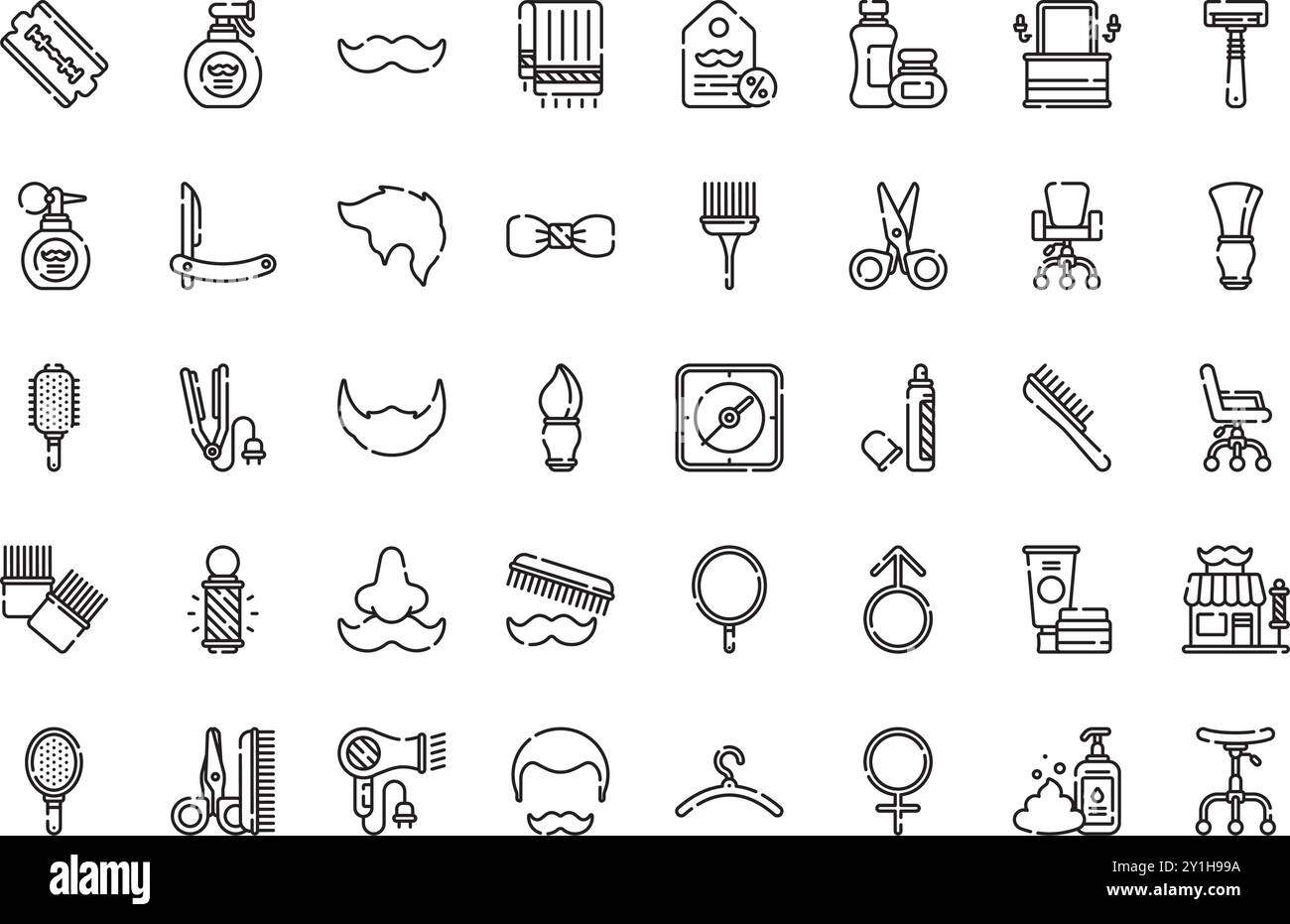 Barber shop icons High-Quality Vector Icons Collection with Editable ...