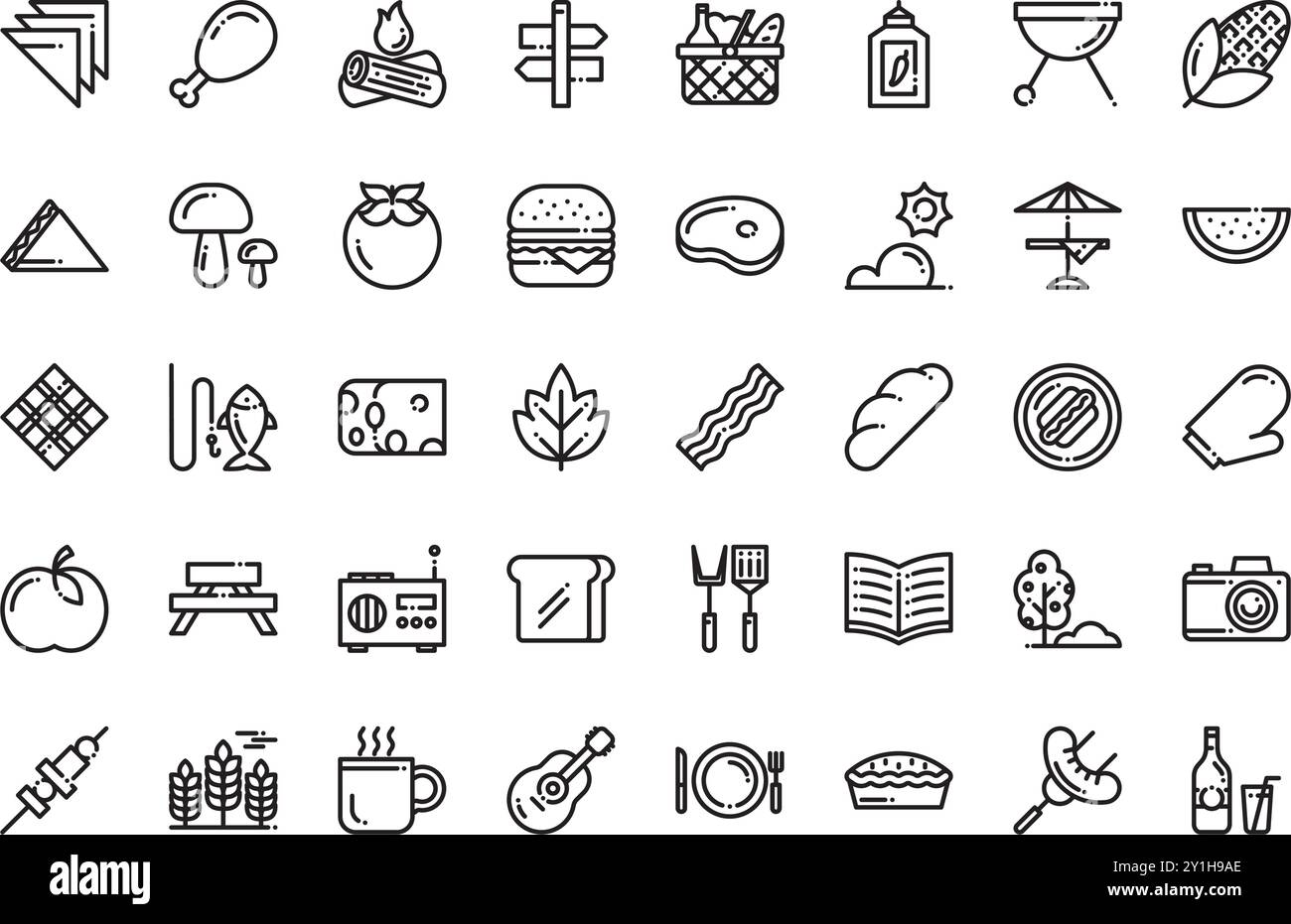Picnic icons High-Quality Vector Icons Collection with Editable Stroke ...