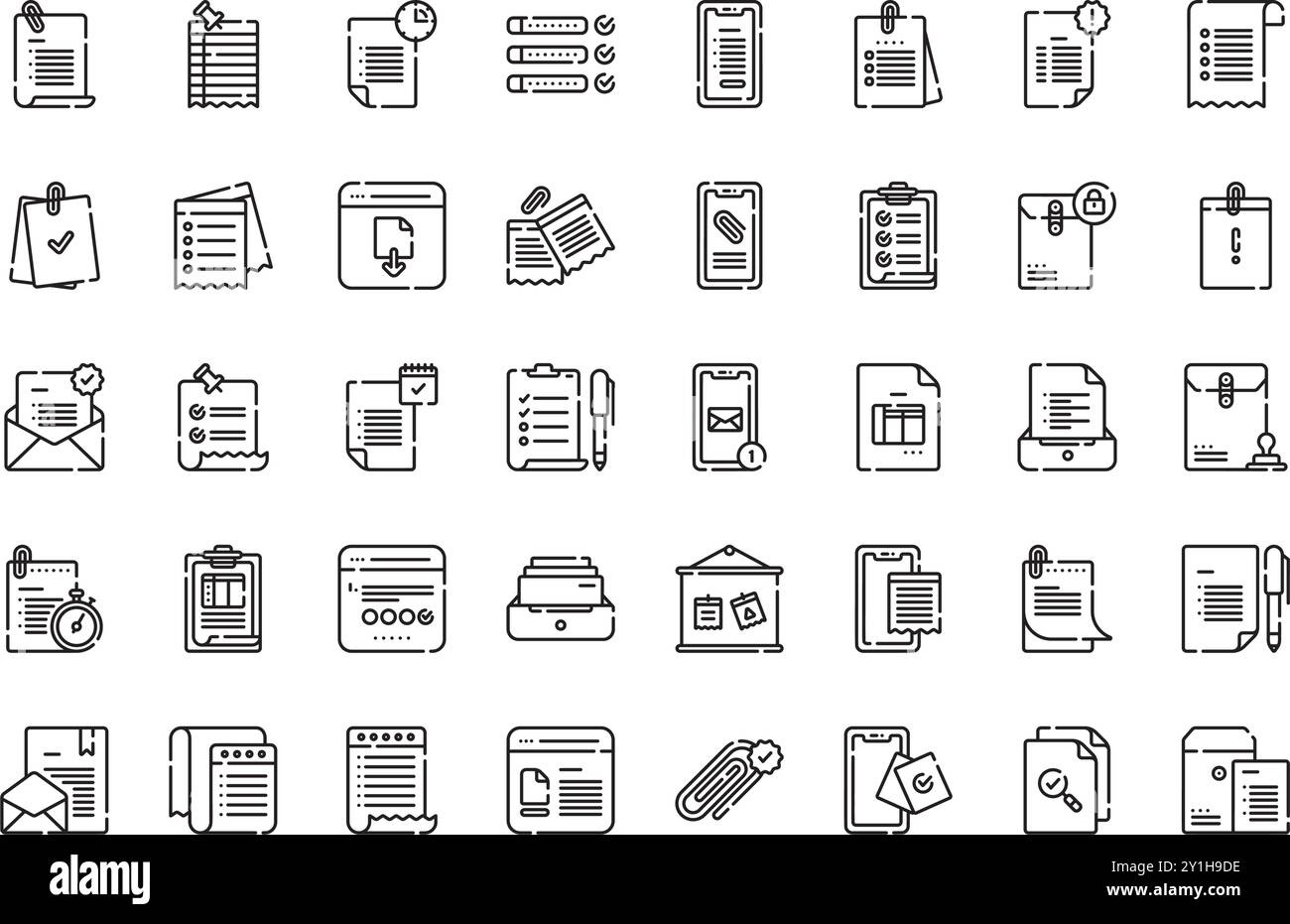 Notes tasks icons High-Quality Vector Icons Collection with Editable ...