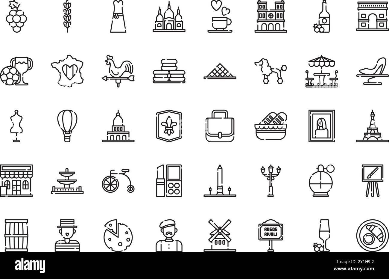 Paris icons High-Quality Vector Icons Collection with Editable Stroke ...