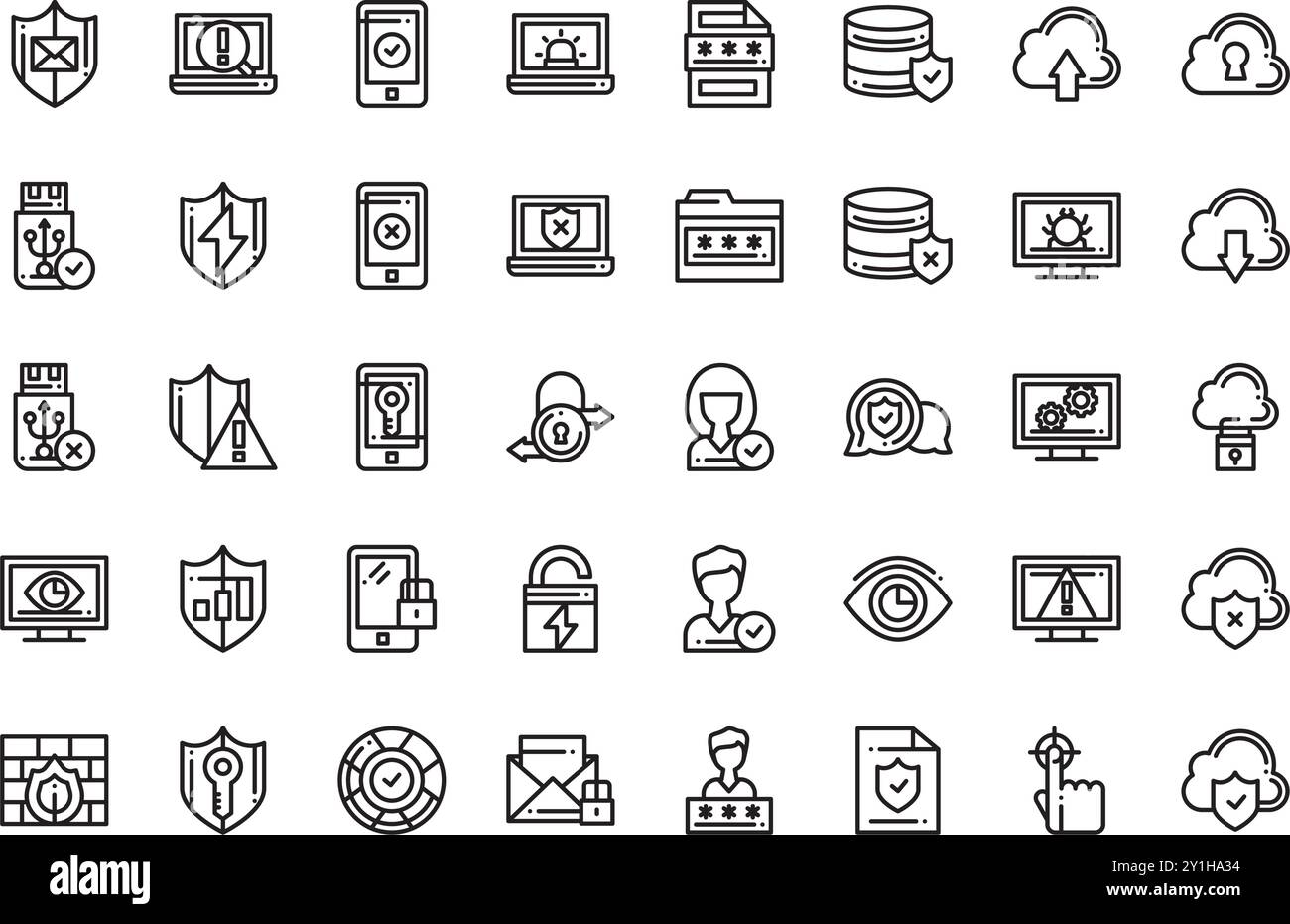 Data security icons High-Quality Vector Icons Collection with Editable ...