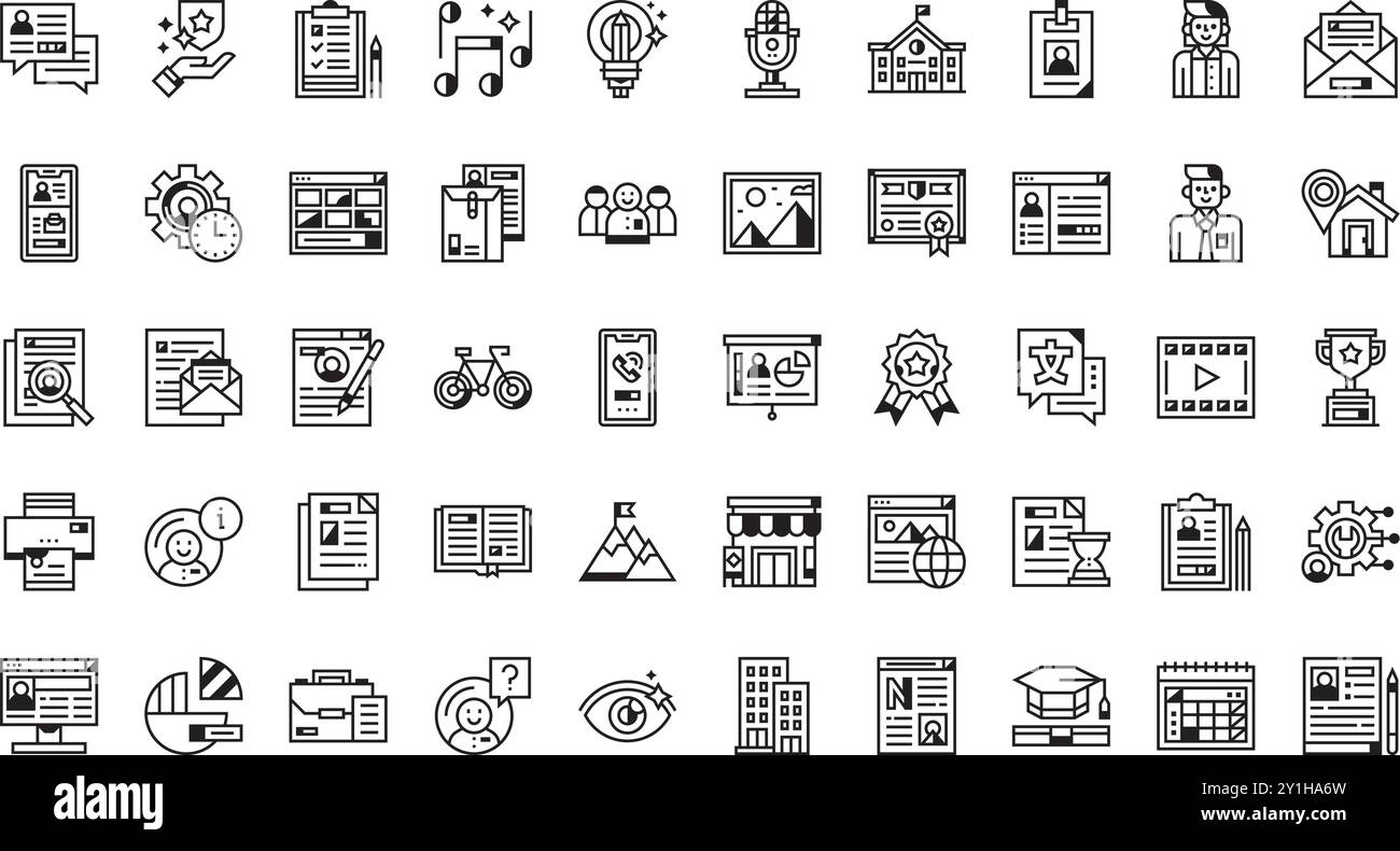 Resume icons High-Quality Vector Icons Collection with Editable Stroke ...