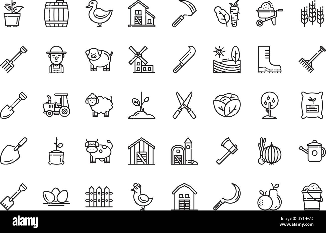 Farm icons High-Quality Vector Icons Collection with Editable Stroke ...