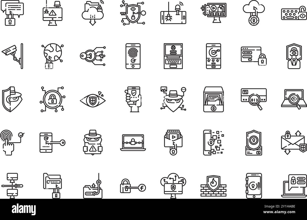 Internet security icons High-Quality Vector Icons Collection with ...