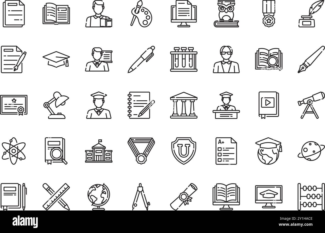 University icons High-Quality Vector Icons Collection with Editable ...