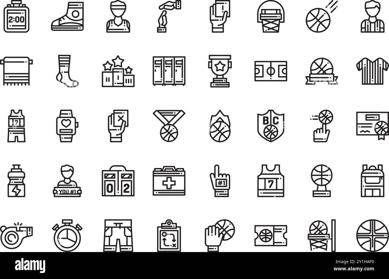 Basketball team icons High-Quality Vector Icons Collection with ...