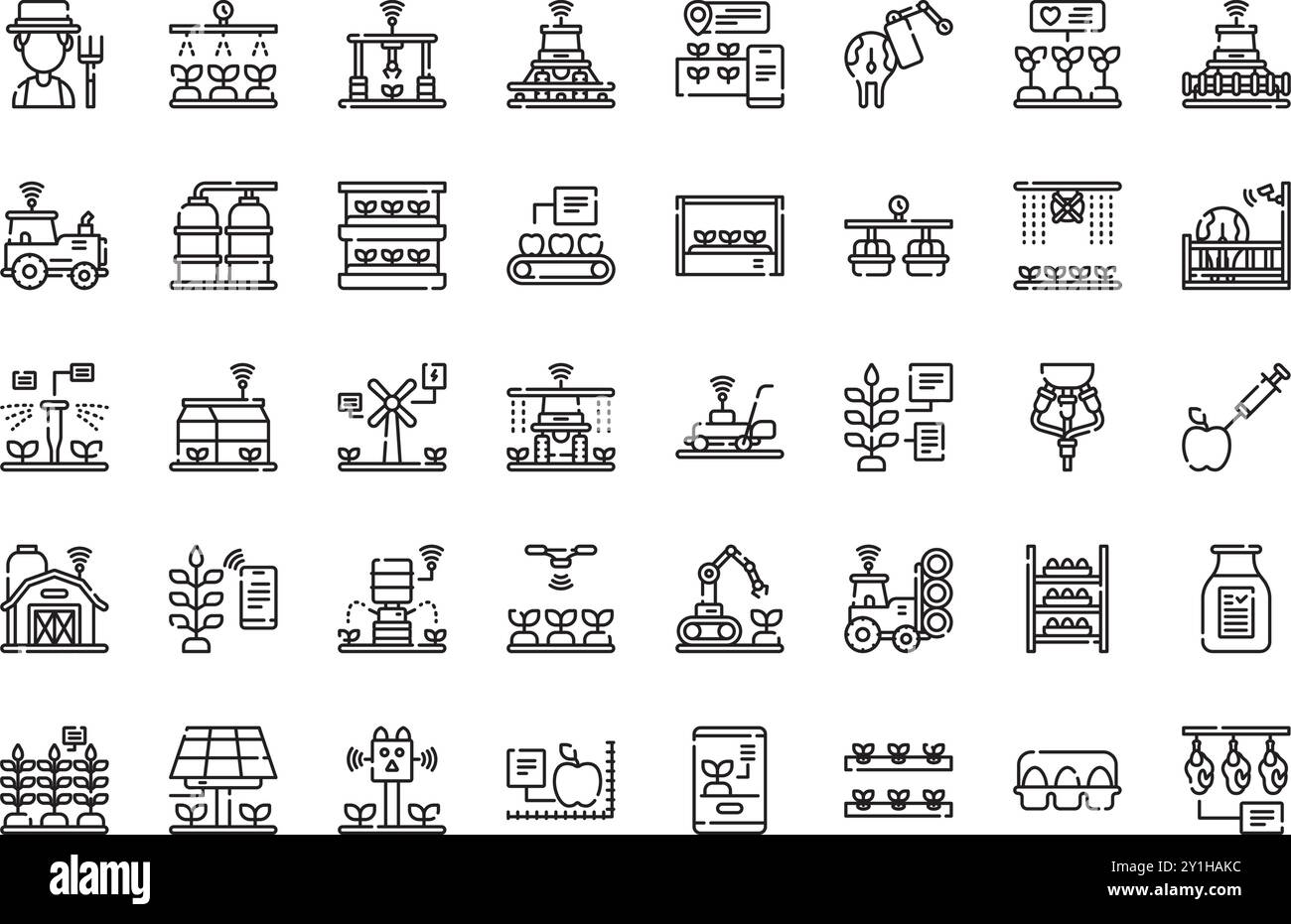 Smart farm icons High-Quality Vector Icons Collection with Editable ...
