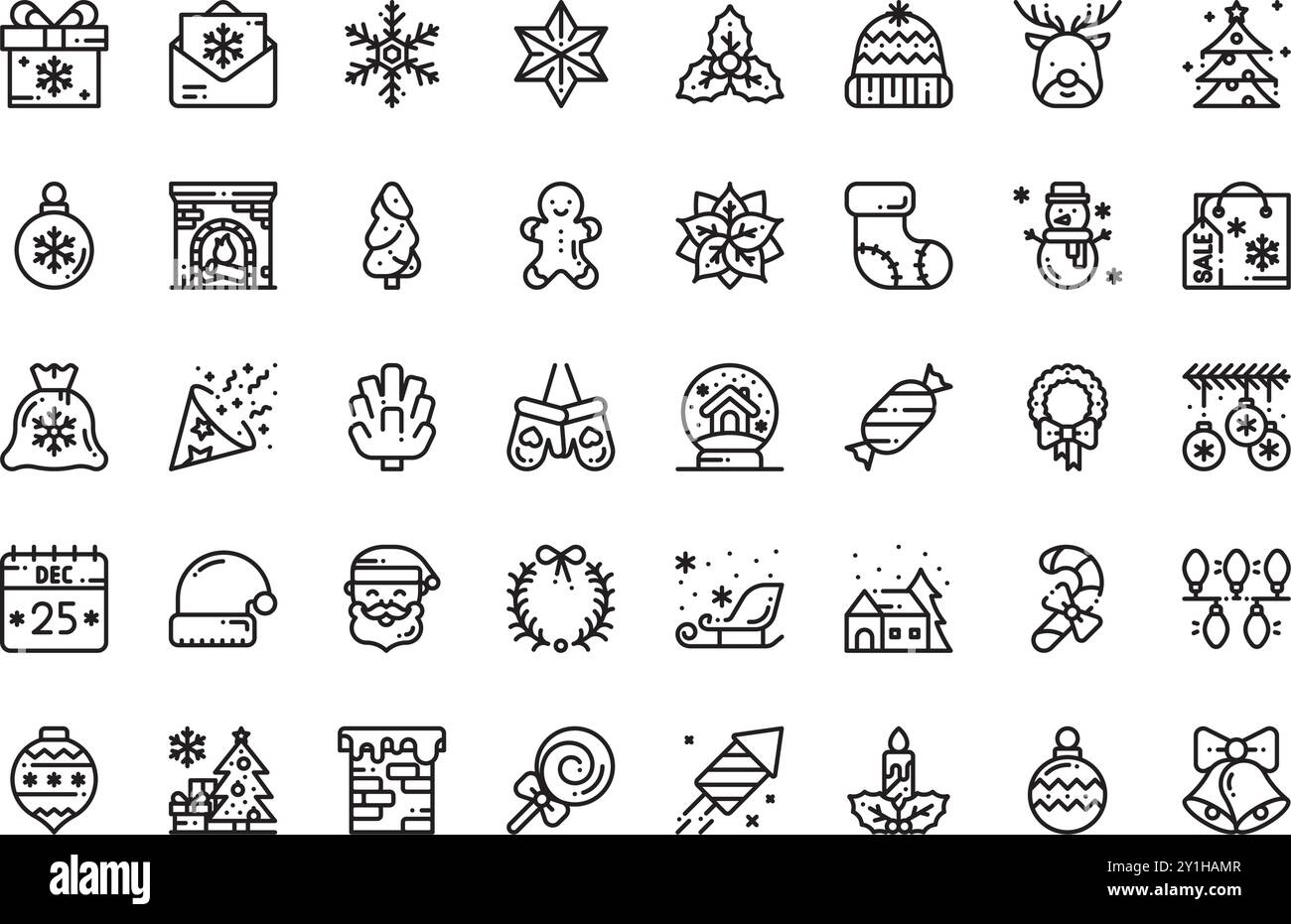 Christmas icons High-Quality Vector Icons Collection with Editable ...