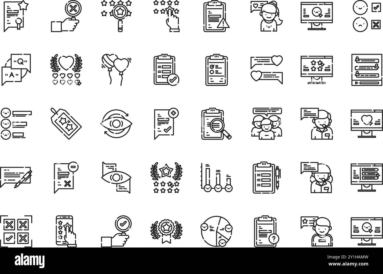 Customer review icons High-Quality Vector Icons Collection with ...