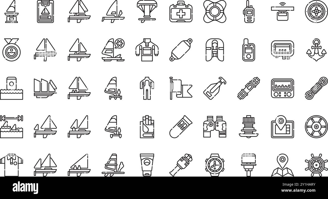 Fractional sloop sailboat Black and White Stock Photos & Images - Alamy