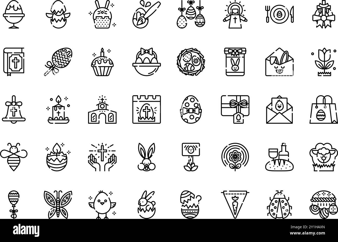 Easter icons High-Quality Vector Icons Collection with Editable Stroke ...