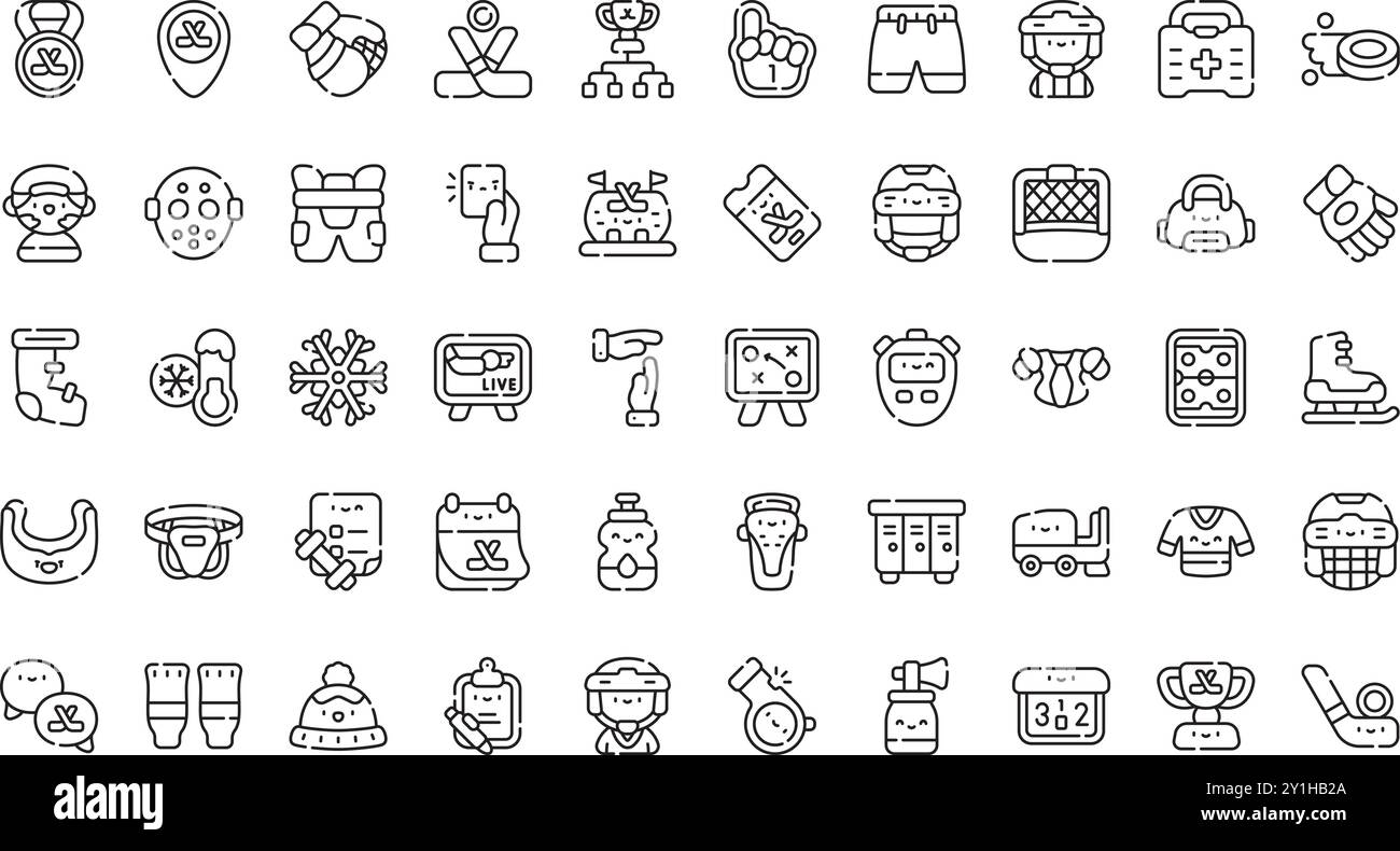 Ice hockey icons High-Quality Vector Icons Collection with Editable ...