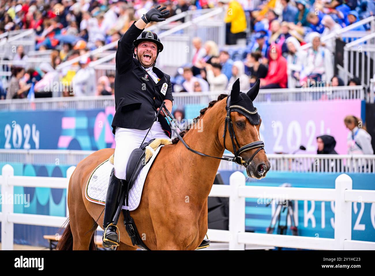 Paris, France. 07th Sep, 2024. Belgian Kevin Van Ham celebrates after ...