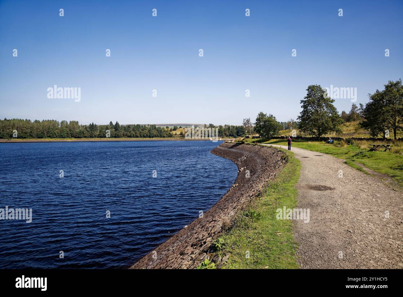 Summer walk by the Turton and Entwistle Reservoir Stock Photo - Alamy