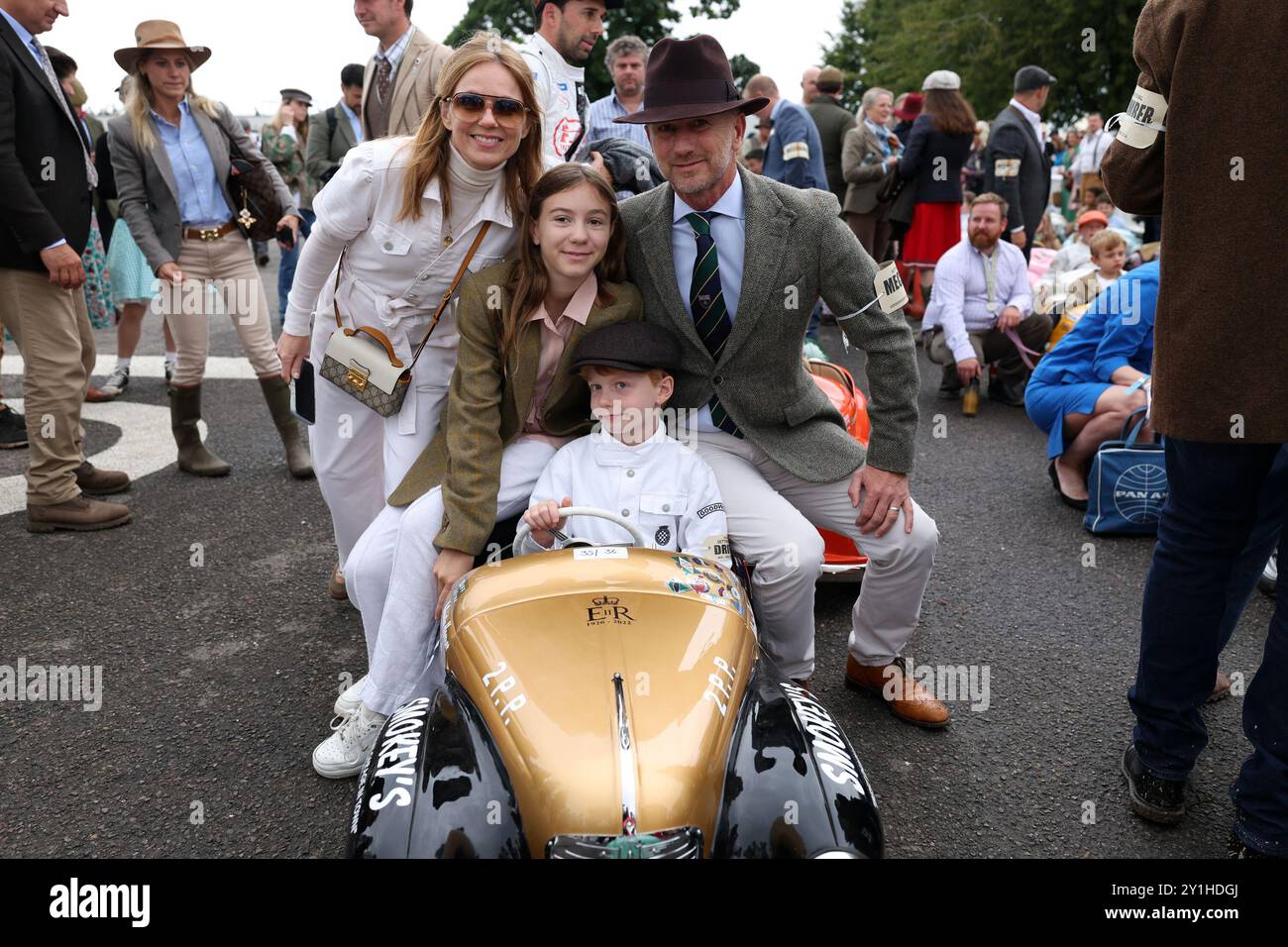 Geri Halliwell and Christian Horner with family and their son Monty Horner as he prepares to ...
