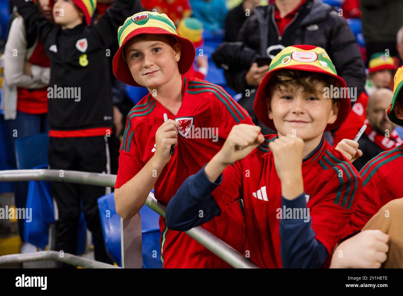 CARDIFF, WALES - 06 SEPTEMBER 2024:Wales Fans during the Group H 2025 ...