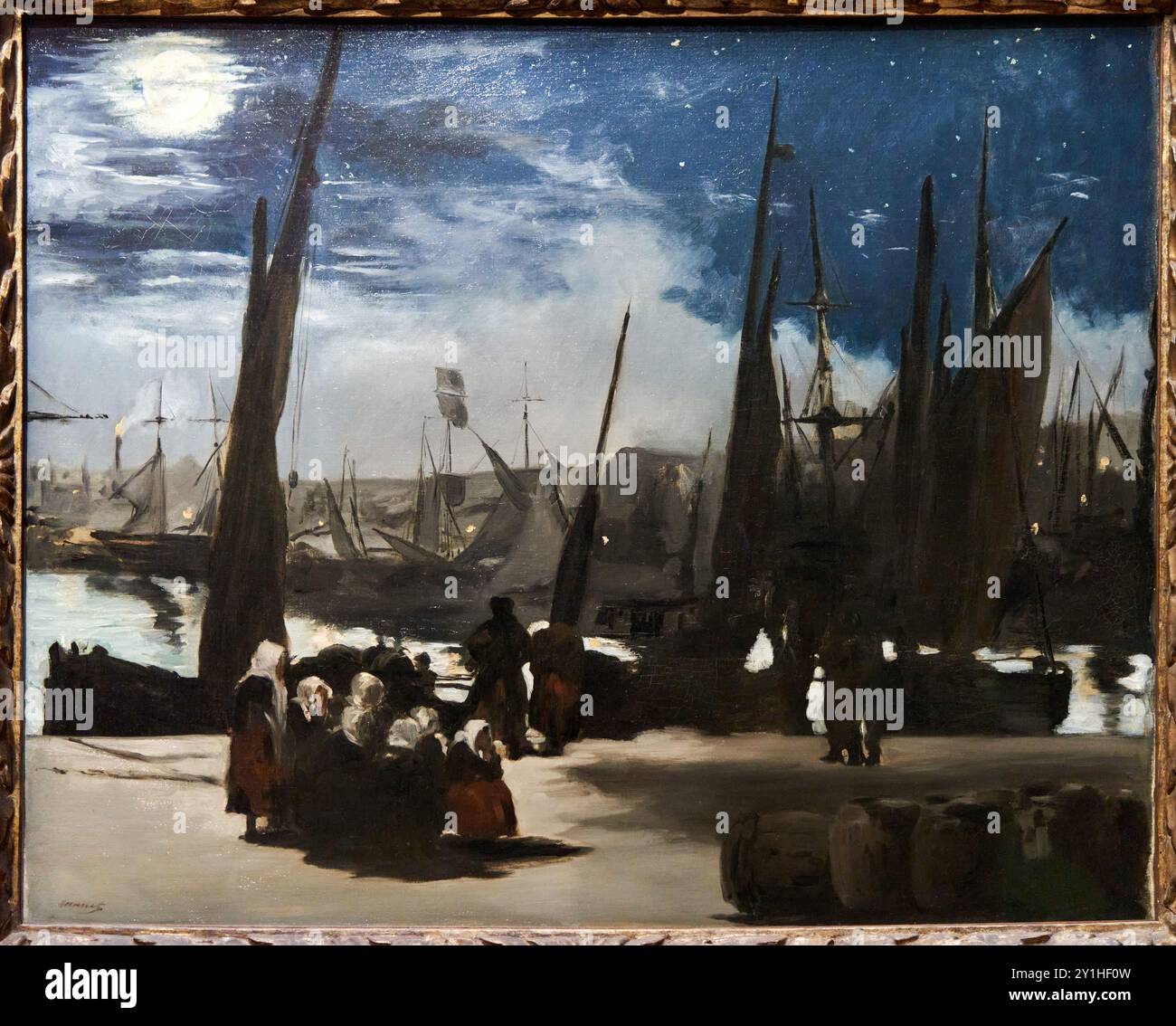 Édouard Manet (Paris 1832 - Paris 1883), Clair de lune sur le port de ...