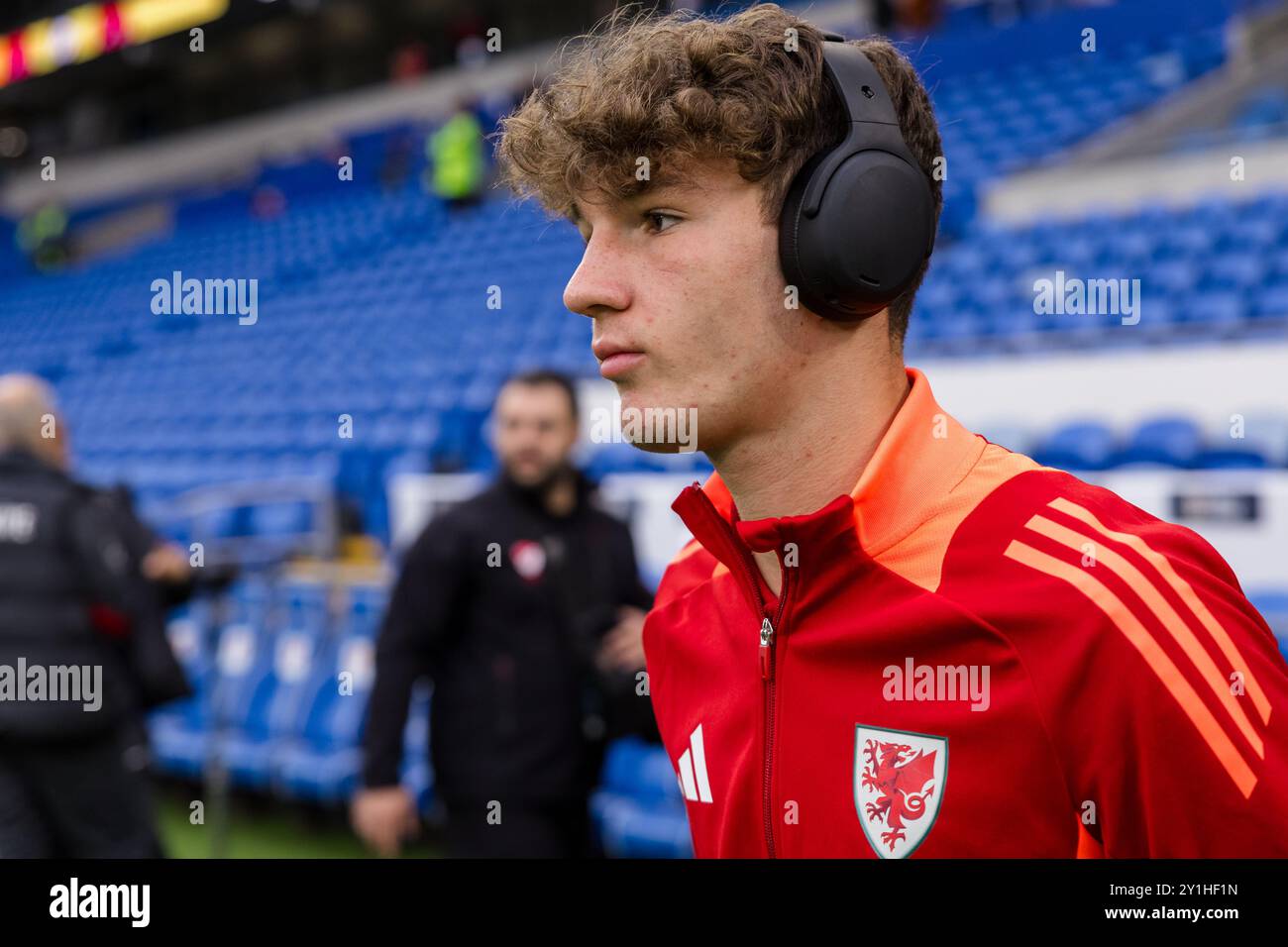 CARDIFF, WALES - 06 SEPTEMBER 2024: Wales' Lewis Koumas during the ...