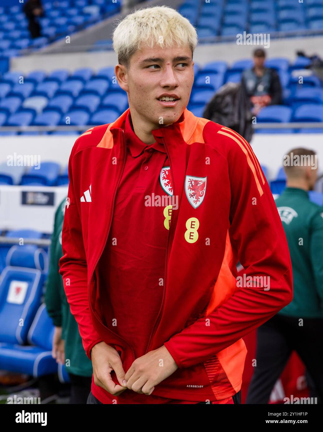 CARDIFF, WALES - 06 SEPTEMBER 2024: Wales' Rubin Colwill during the ...