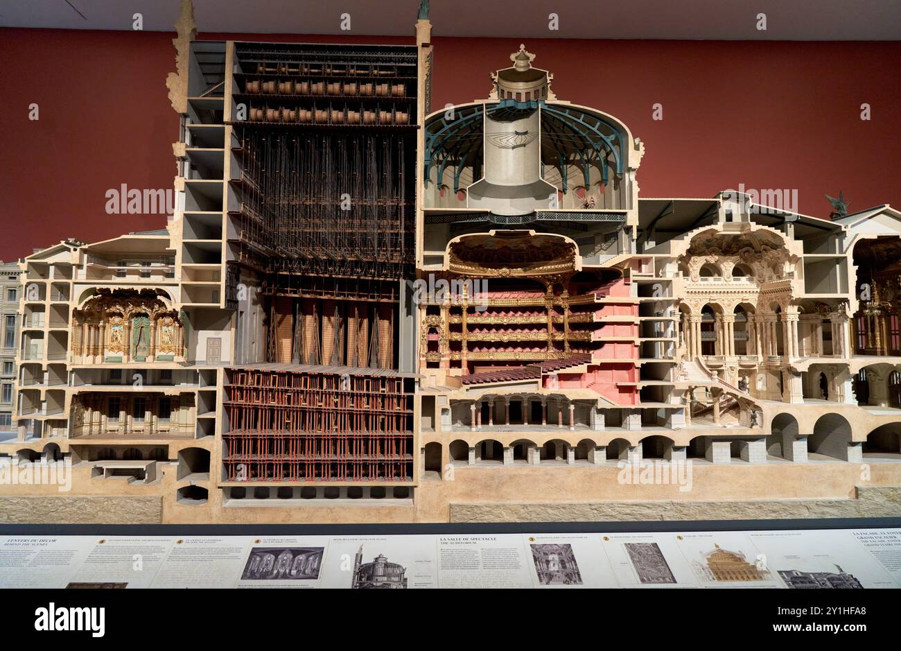 The Opera cross-section, This model shows a longitudinal section of the ...