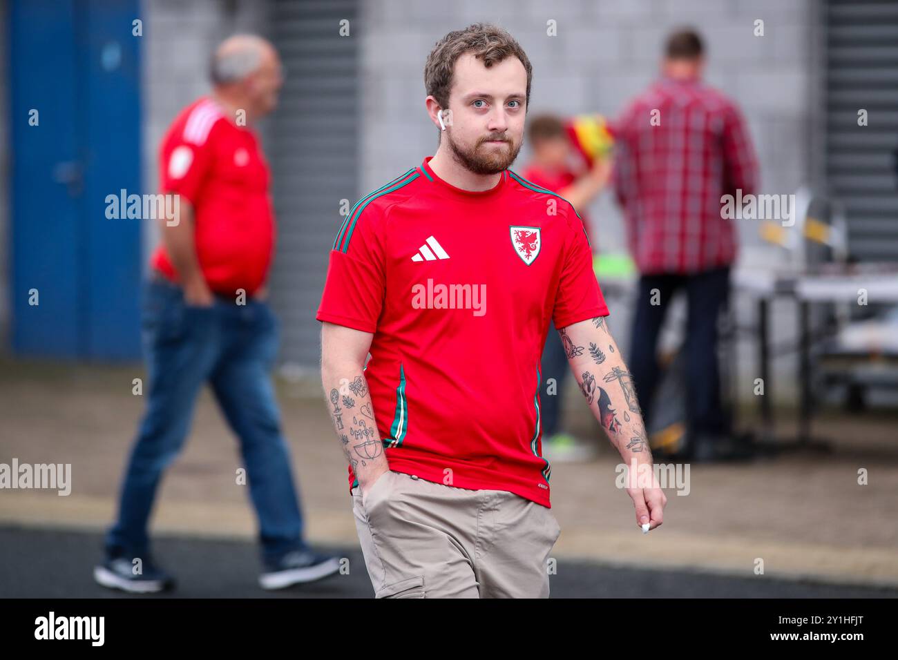 CARDIFF, WALES - 06 SEPTEMBER 2024: Wales Fans during the Group H 2025 ...