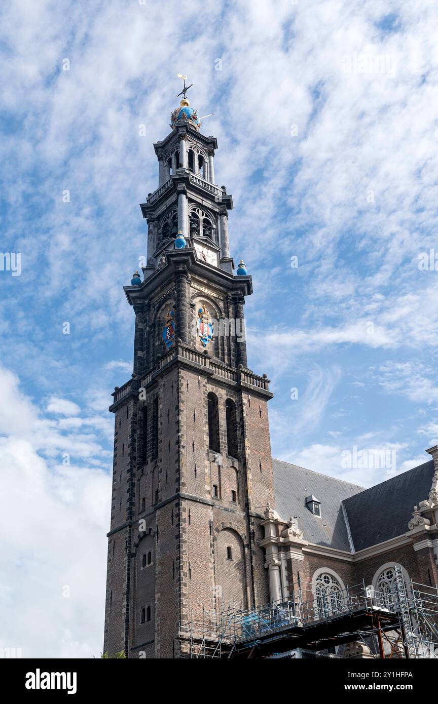 Amsterdam The Netherlands 7th September 2024 The iconic Westertoren at ...