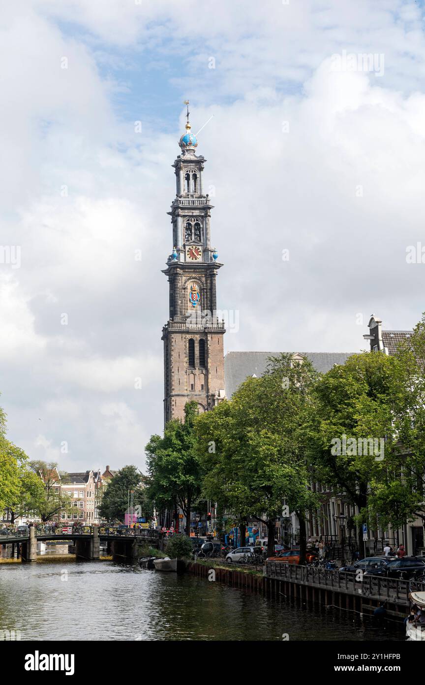 Amsterdam The Netherlands 7th September 2024 The iconic Westertoren at ...