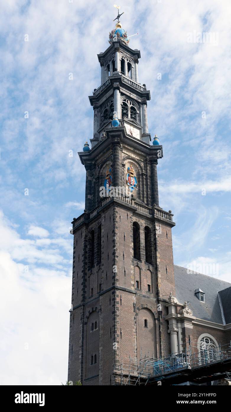 Amsterdam The Netherlands 7th September 2024 The iconic Westertoren at ...