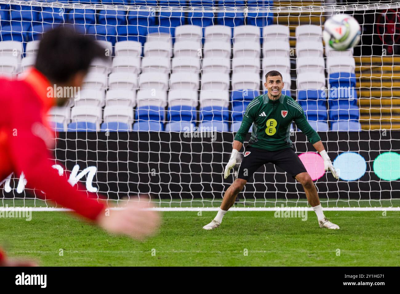 CARDIFF, WALES - 05 SEPTEMBER 2024: Wales' goalkeeper Karl Darlow ...