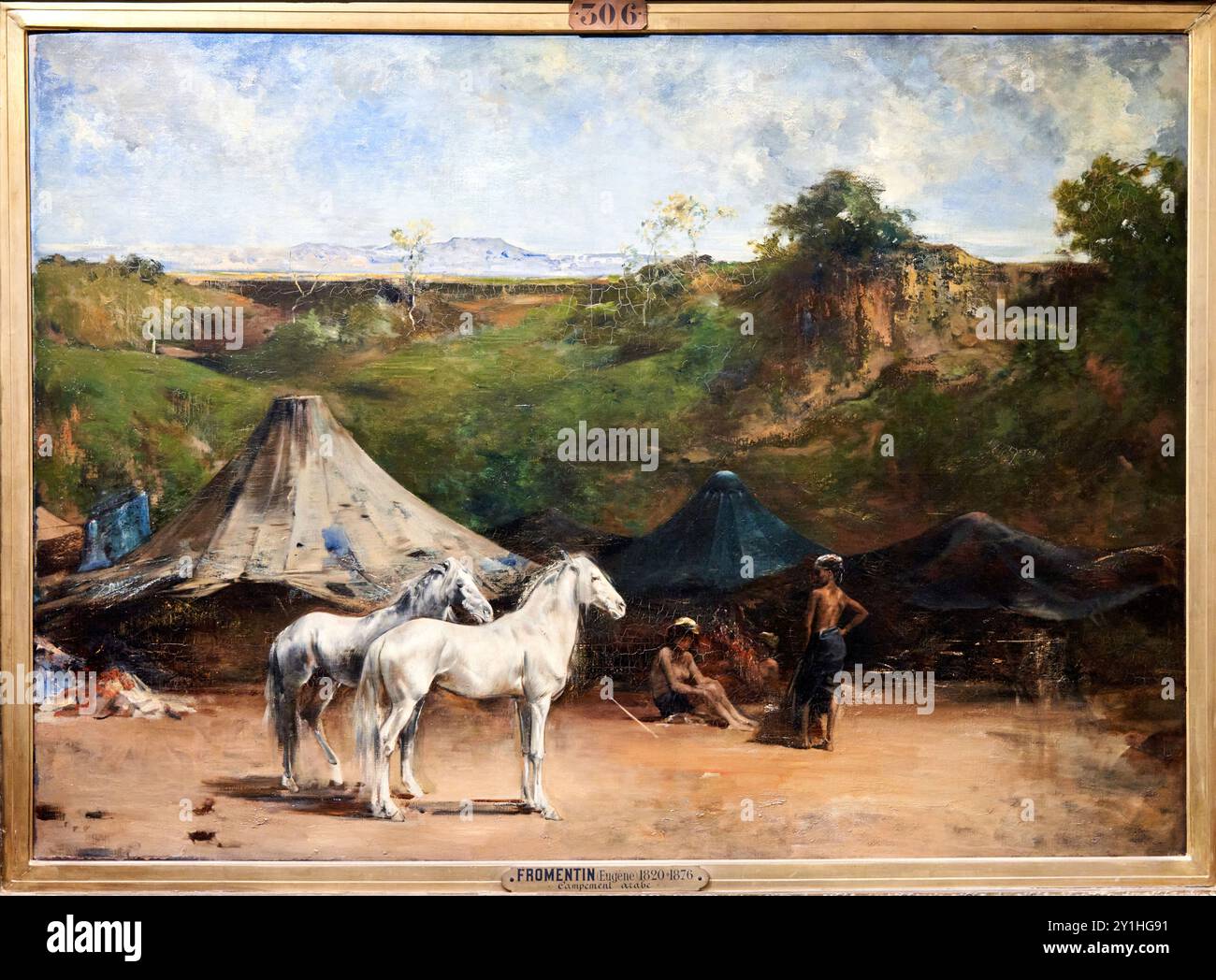 Eugène Fromentin (La Rochelle 1820 - La Rochelle 1876), Le Campement ...