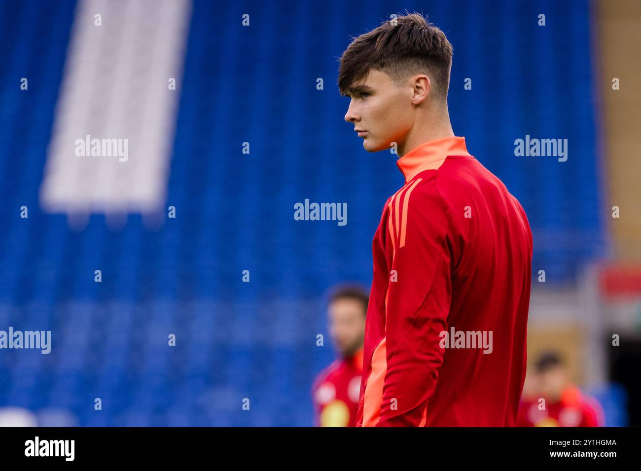 CARDIFF, WALES - 05 SEPTEMBER 2024: Wales' Charlie Crew during a Wales ...