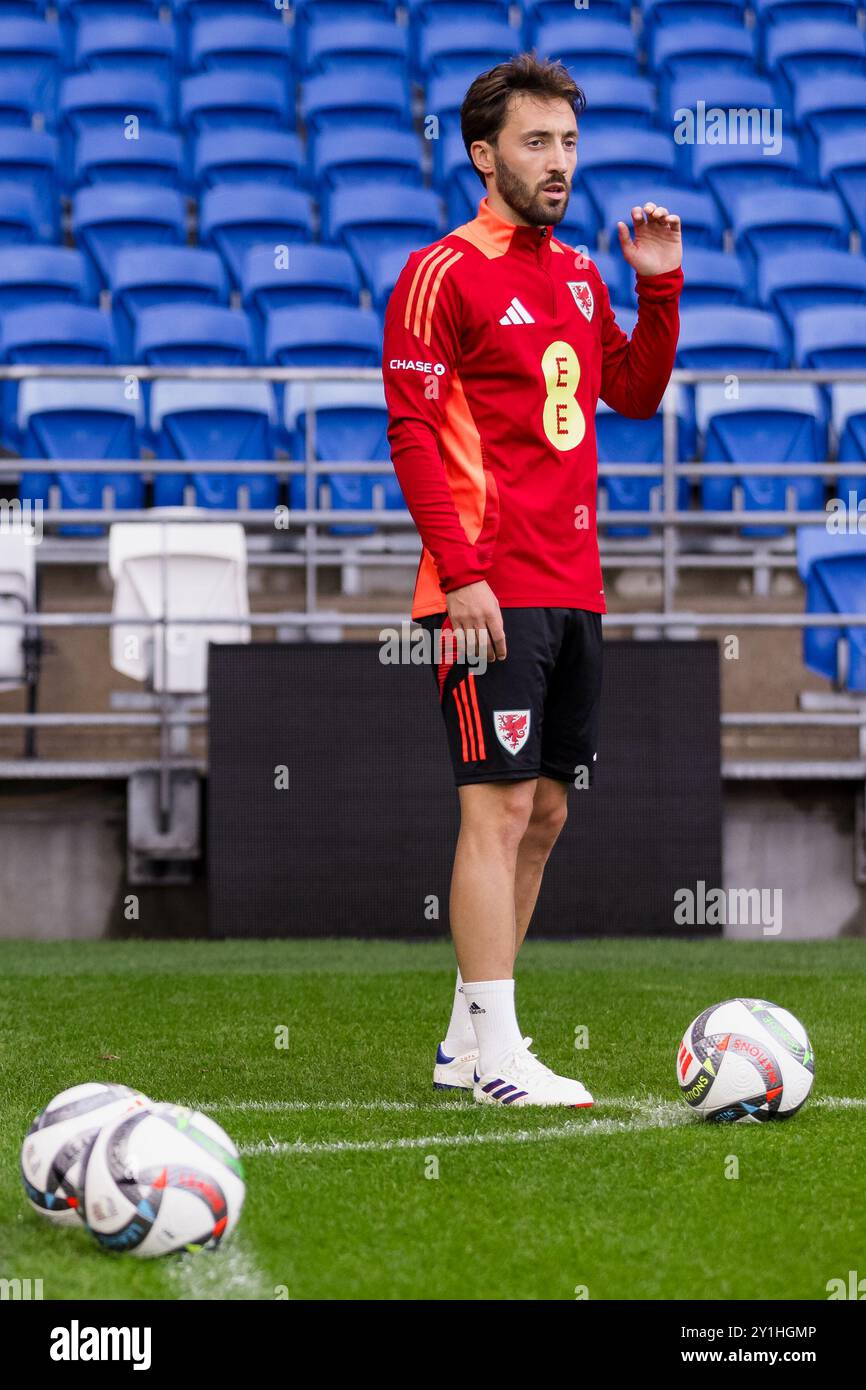 CARDIFF, WALES - 05 SEPTEMBER 2024: Wales' Josh Sheehan during a Wales ...