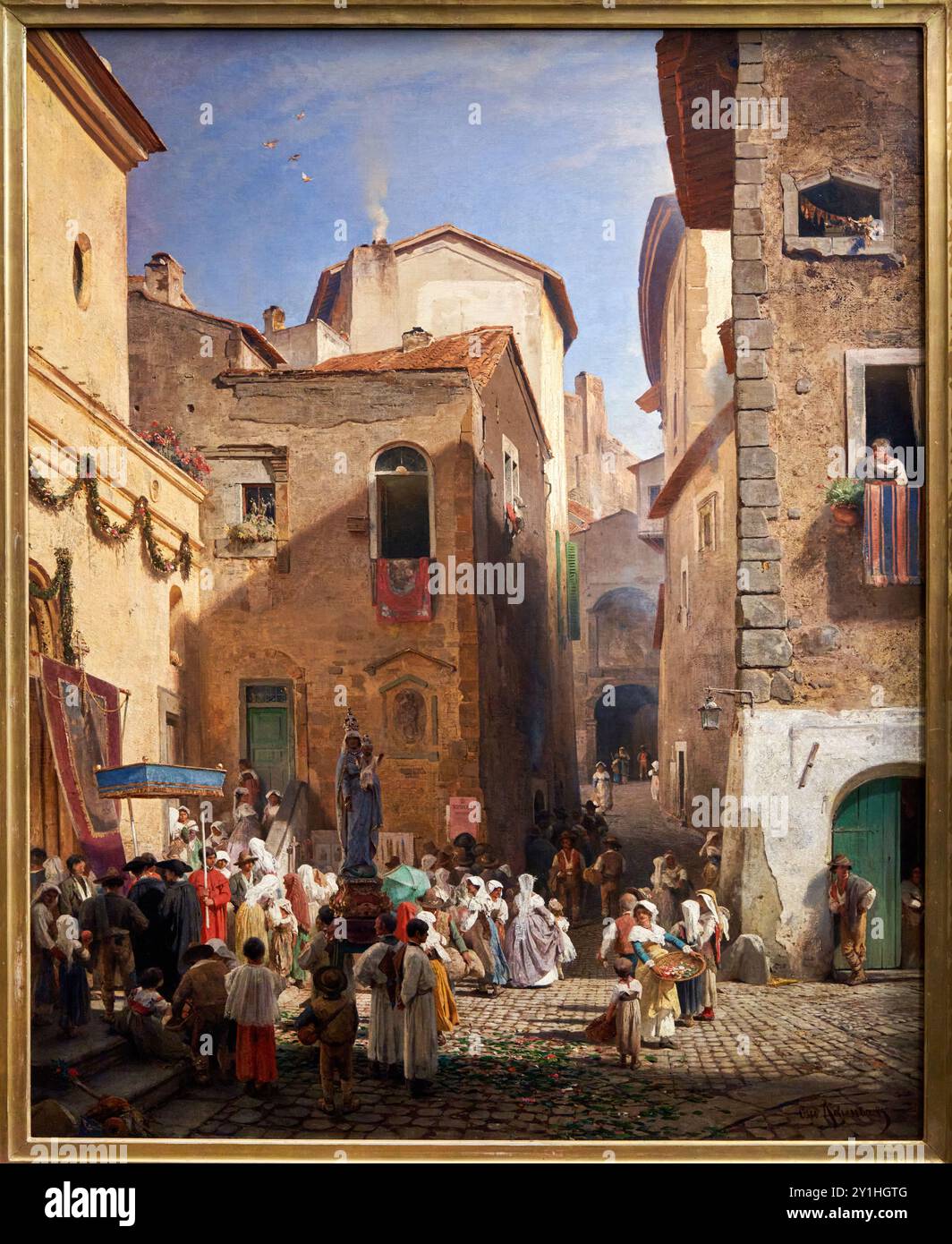 Oswald Achenbach (Düsseldorf, Allemagne 1827 - Düsseldorf 1905), Une ...