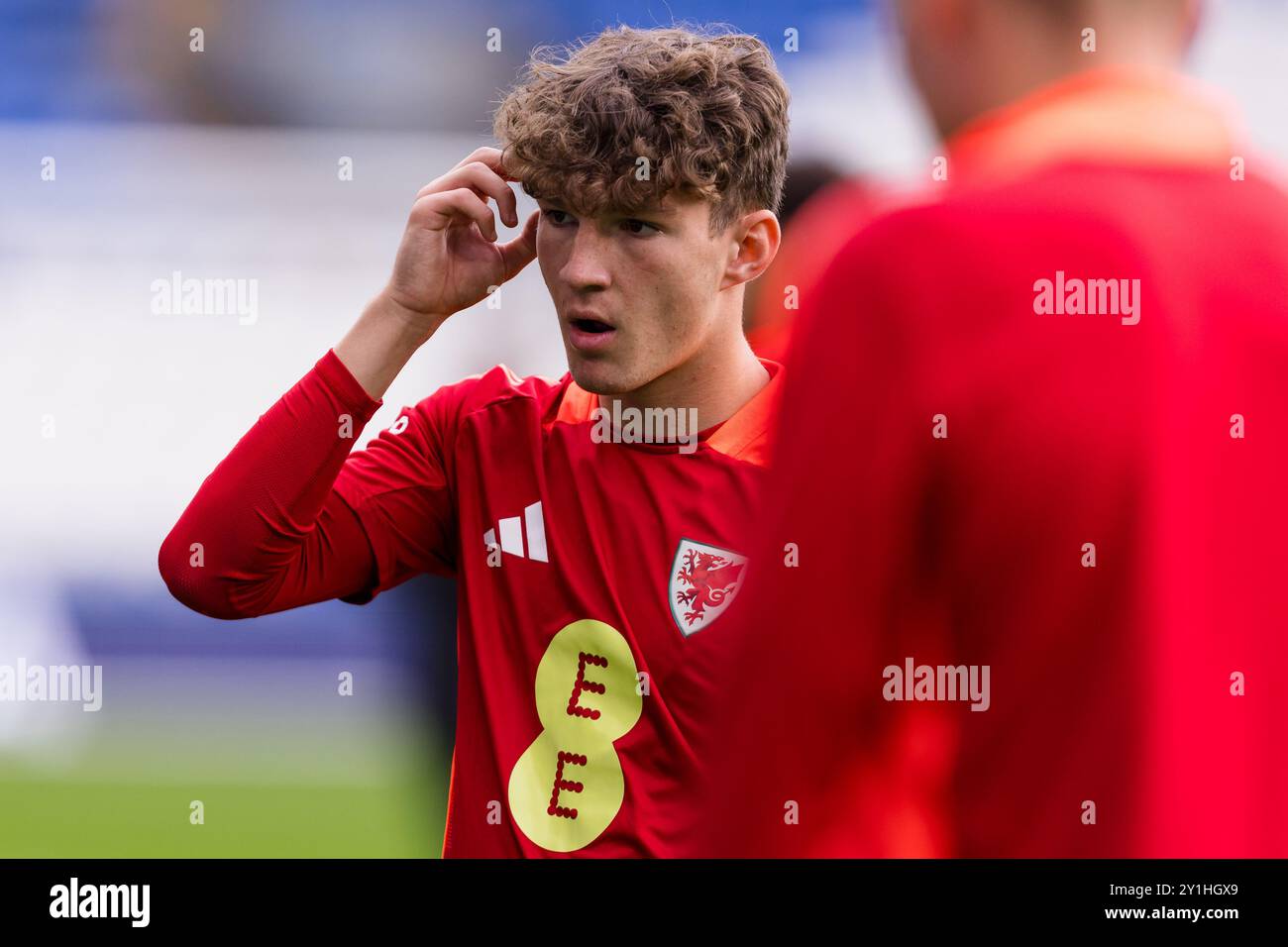 CARDIFF, WALES - 05 SEPTEMBER 2024: Wales' Lewis Koumas during a Wales ...