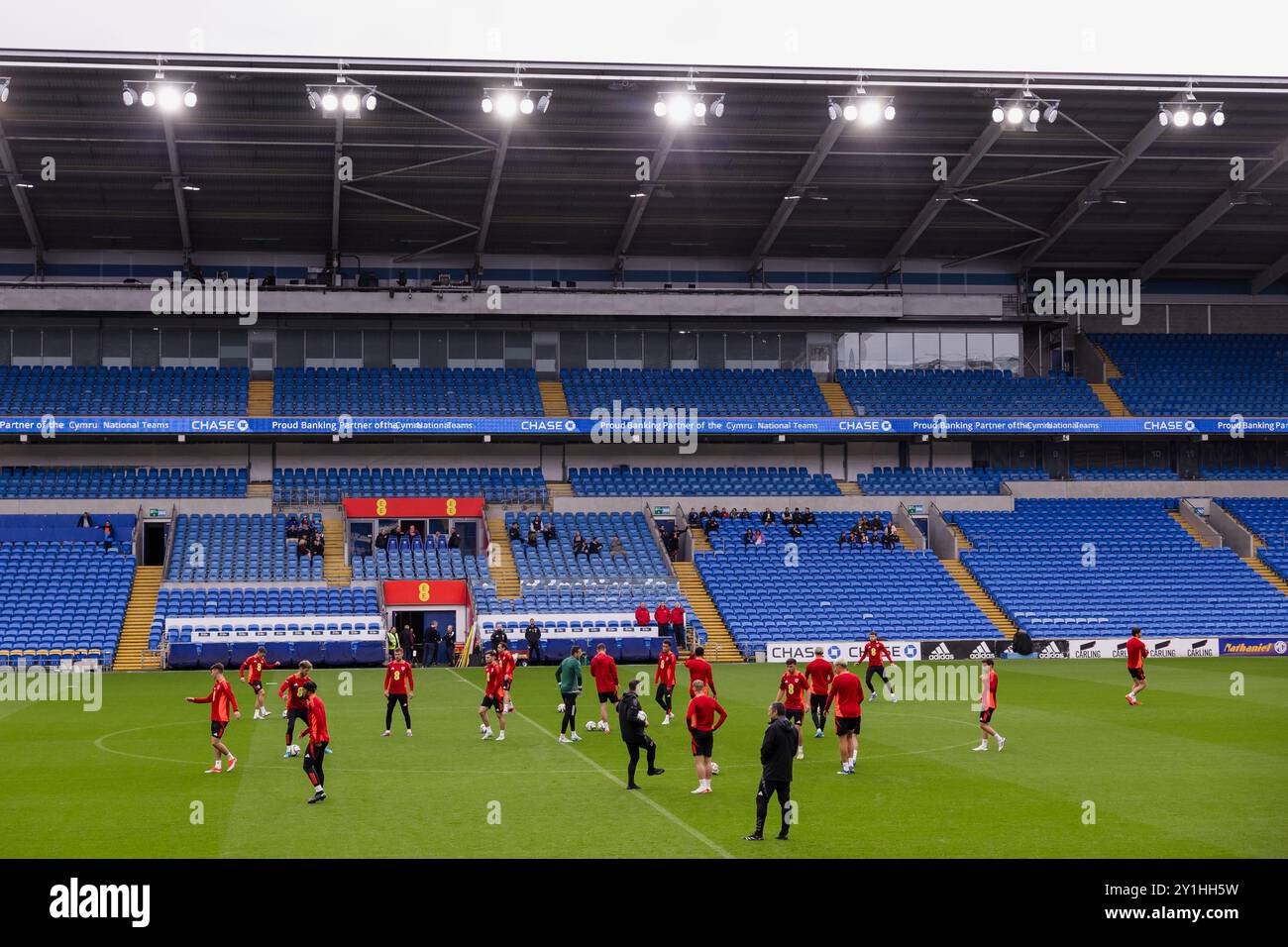 CARDIFF, WALES - 05 SEPTEMBER 2024: Wales senior men training session ...