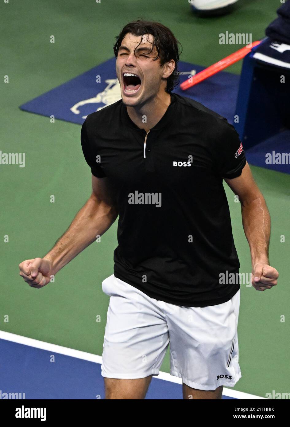 Flushing NY, USA. 06th Sep, 2024. ** NO NY NEWSPAPERS** Taylor Fritz wins over Frances Tiafoe ...