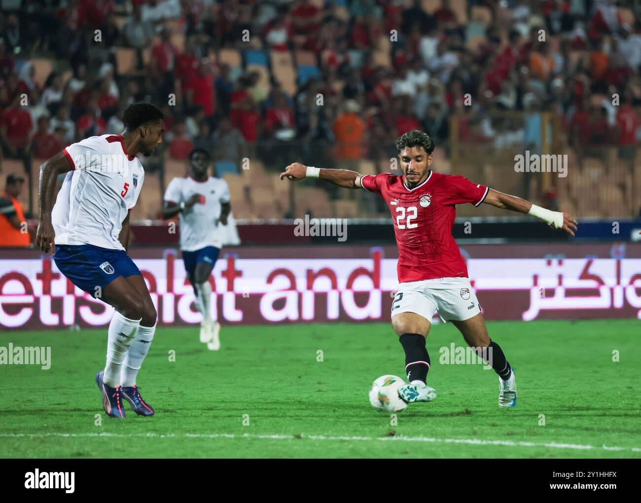 Egypt. Cairo - 6 September 2024 - Omar Marmoush of Egypt and Logan ...