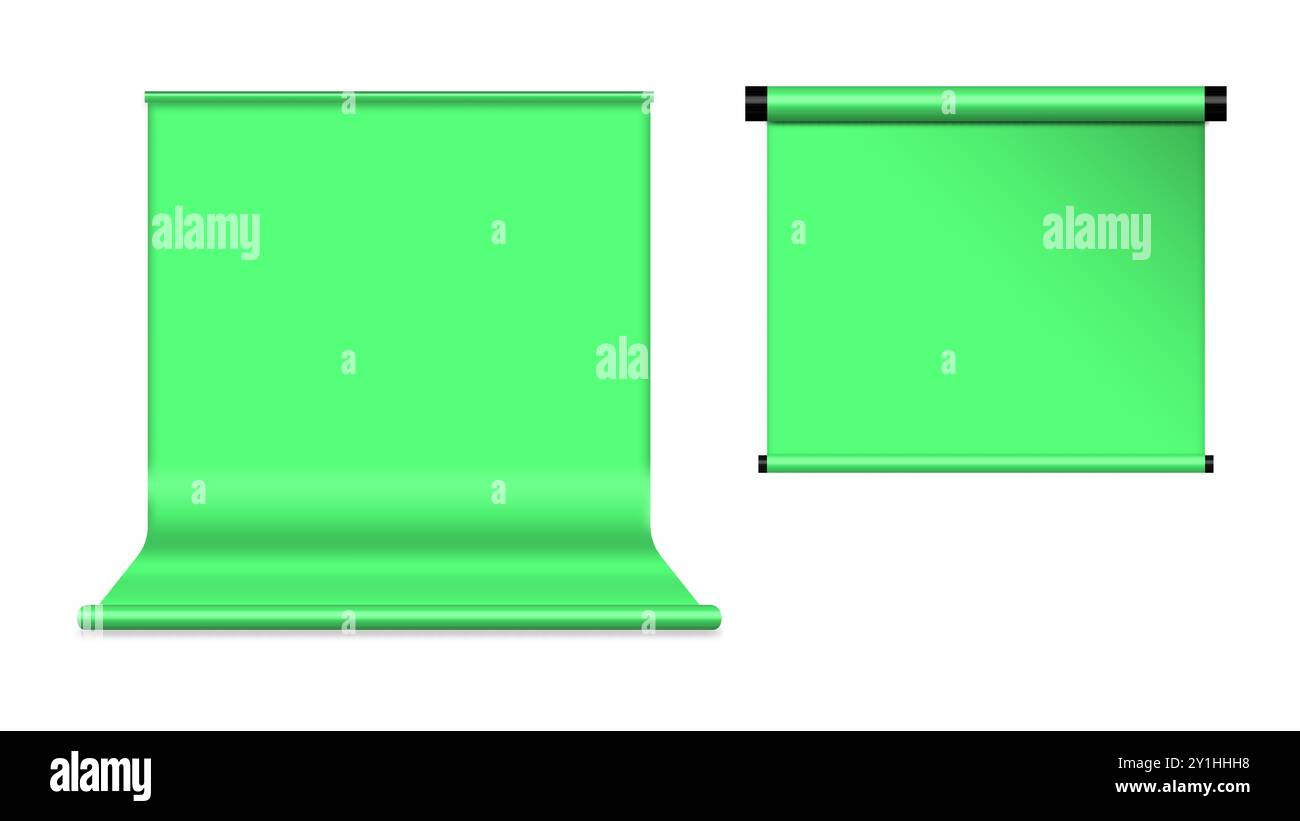 Green chromakey background. Front view, vector illustration Stock ...