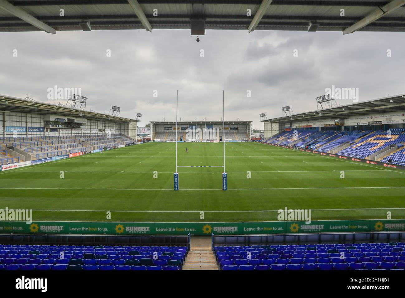 A general view of the Halliwell Jones Stadium during the Betfred Super ...
