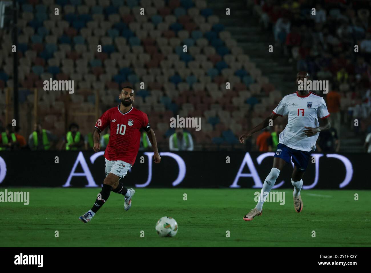 Egypt. Cairo - 6 September 2024 - Mohamed Salah of Egypt and Willy ...