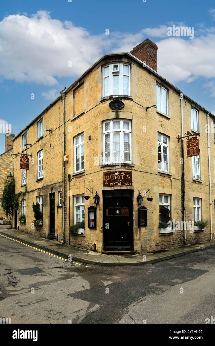 Candlesticks restaurant, Georgian market town of Stamford, Lincolnshire ...