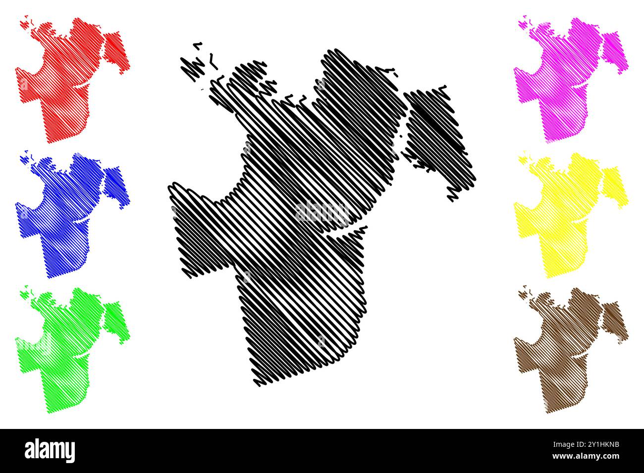 Simcoe County (Canada, Ontario Province, North America) map vector ...