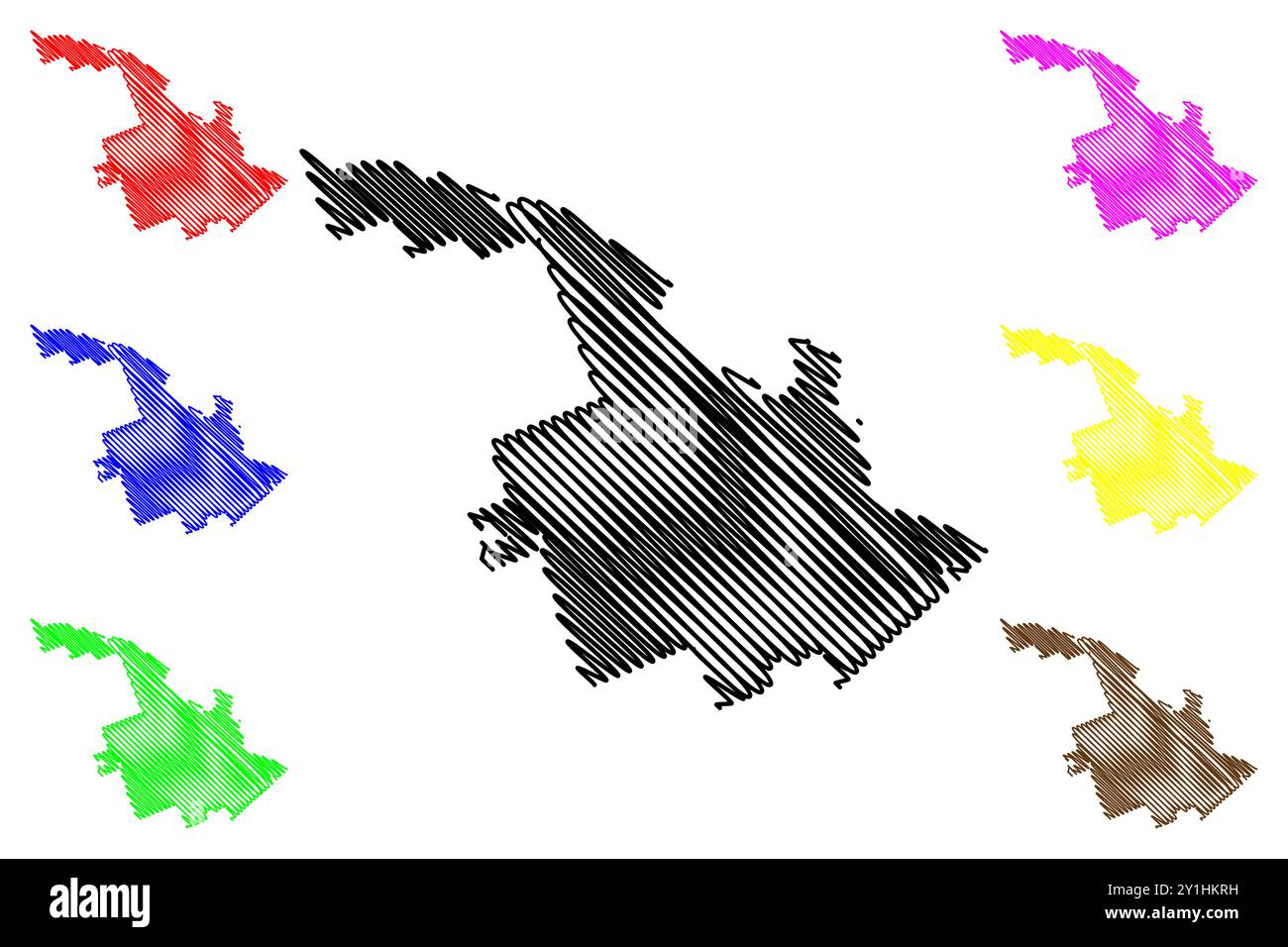 Renfrew County (Canada, Ontario Province, North America) map vector ...