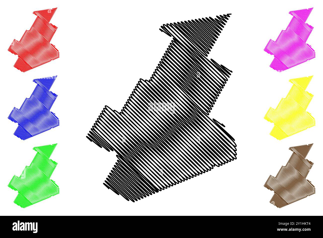 Perth County (Canada, Ontario Province, North America) map vector ...