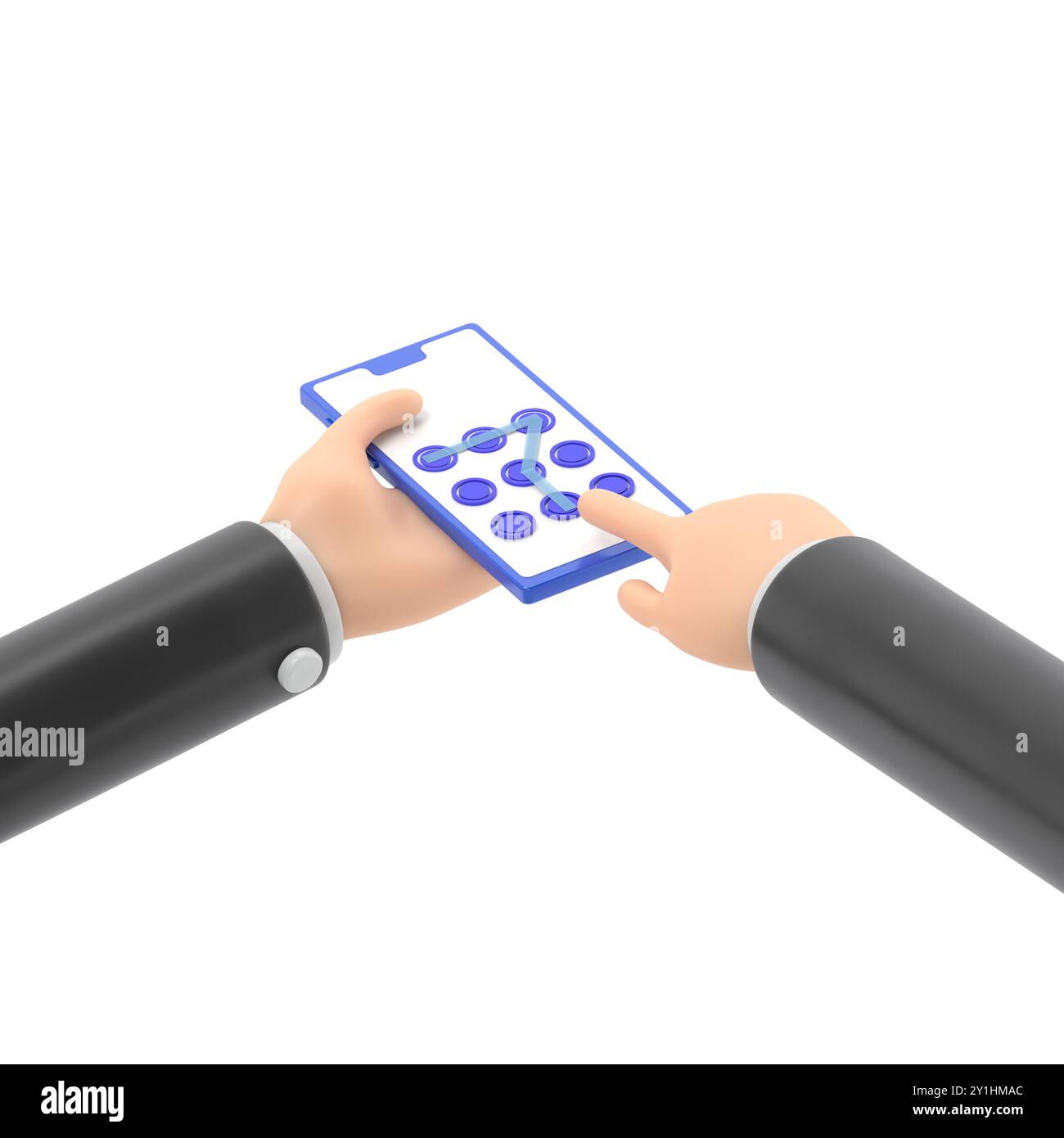 Unlock screen. Smartphone screen. Graphic pattern as a symbol of ...