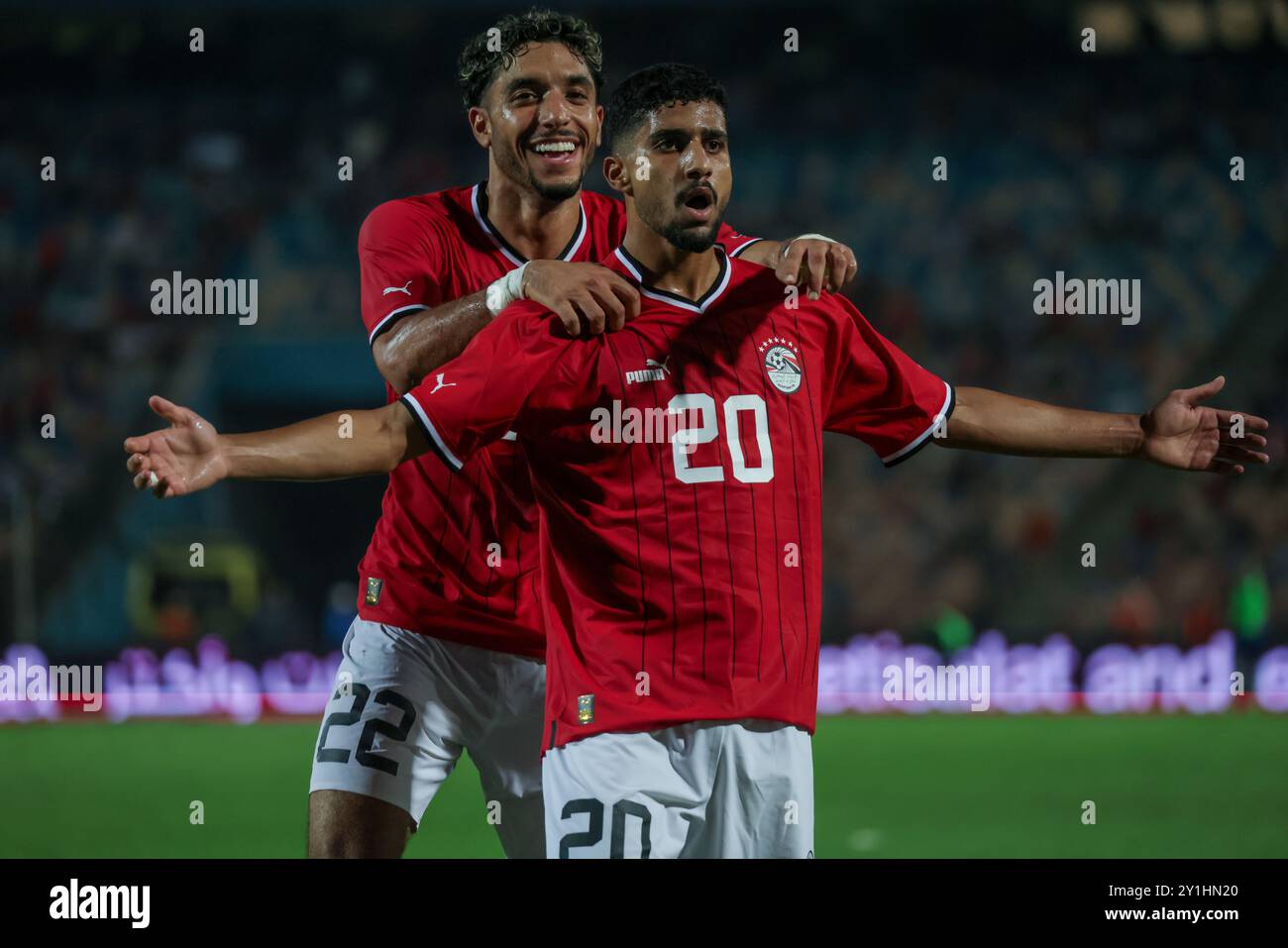 Egypt. Cairo - 6 September 2024 - Ibrahim Adel of Egypt celebrate with ...